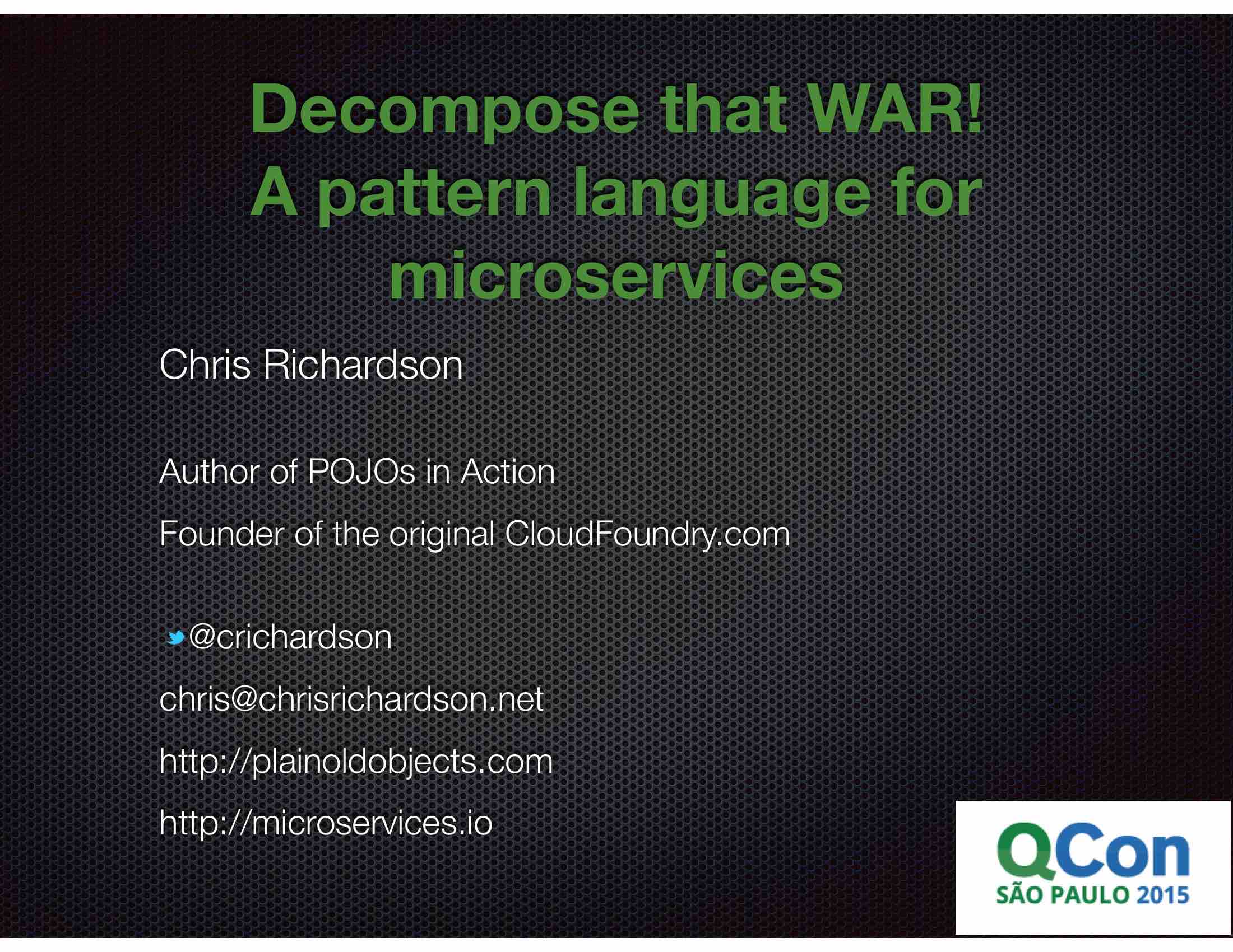 Microservices presentations